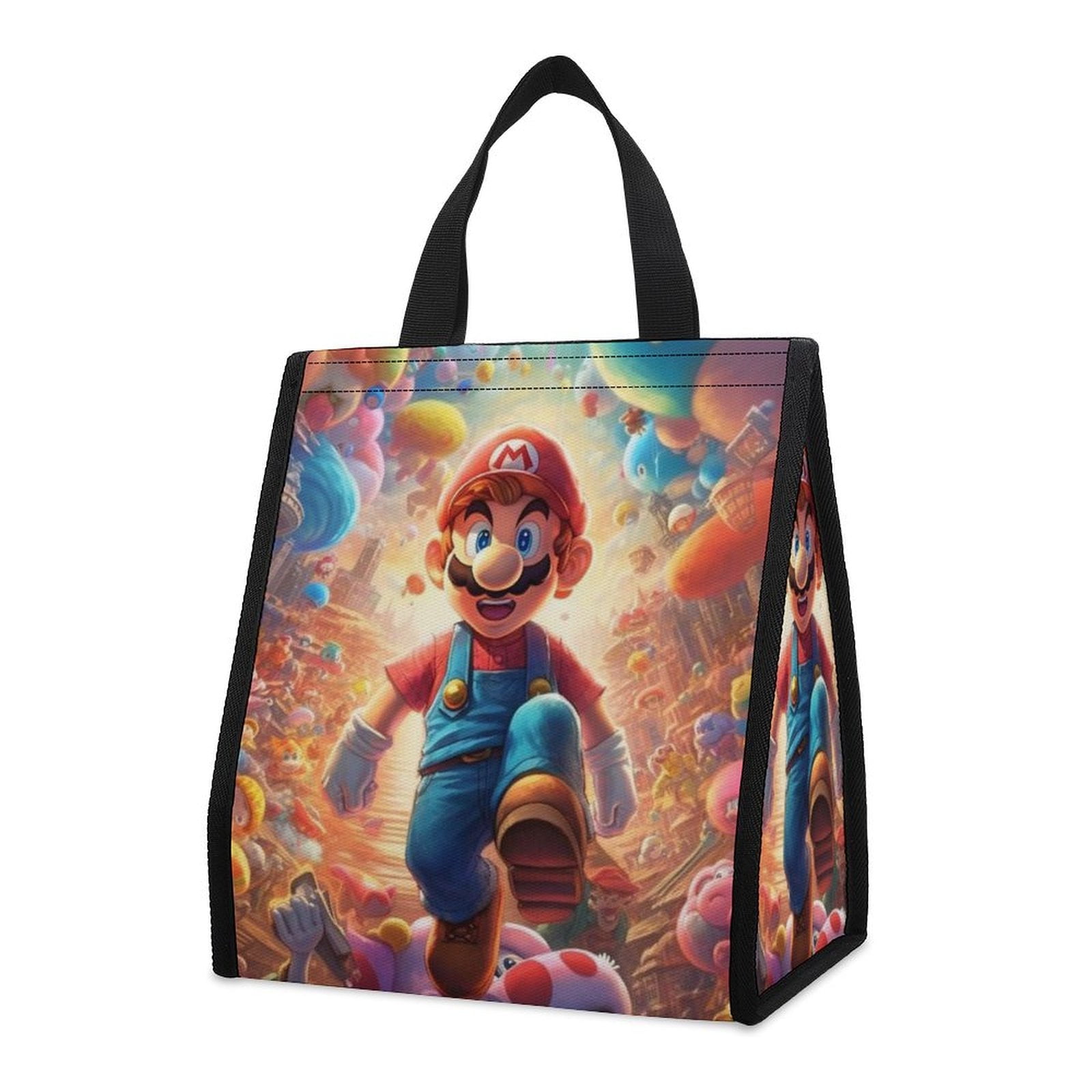 Super Mario World Folding Insulated Lunch Bag Portable Lunchbag ...