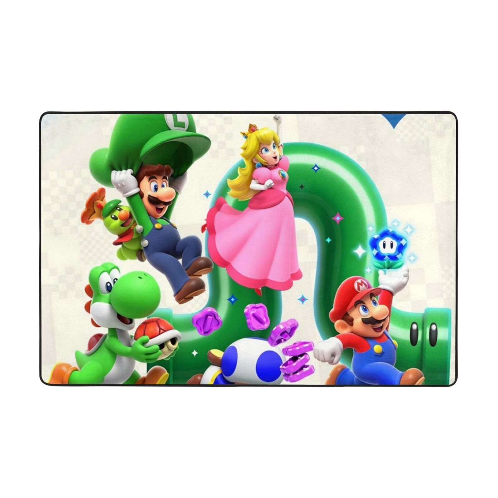 Super Mario World Gamer Rug Room Non-Slip Gaming Rug Cool Graffiti ...