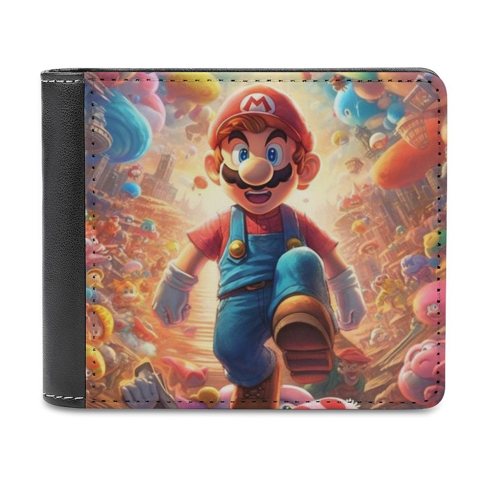 Super Mario World PU Leather Wallet With Card Slots Bifold Wallet Money ...