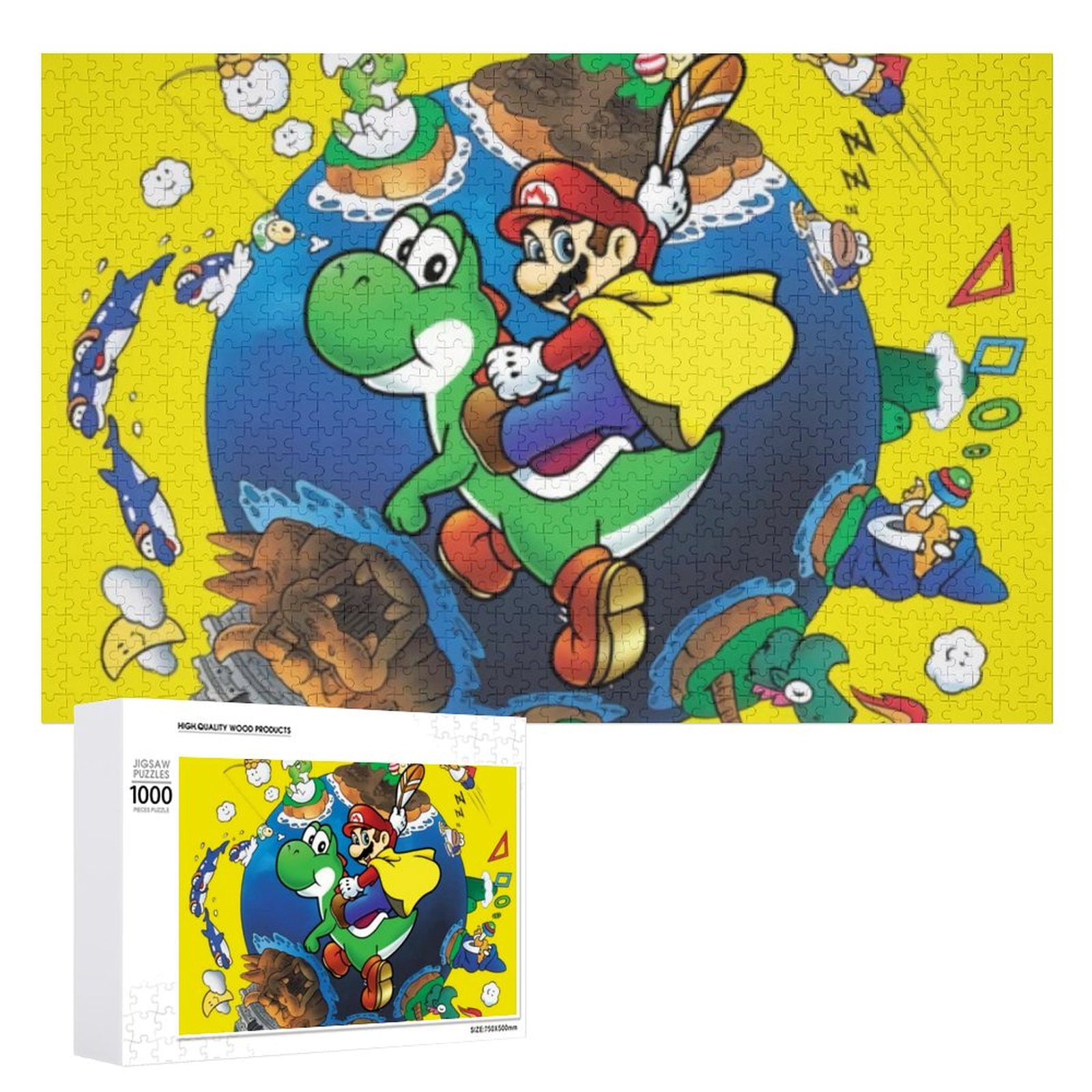 Super Mario World Puzzles- 1000 Piece Jigsaw Puzzle for Adults ...