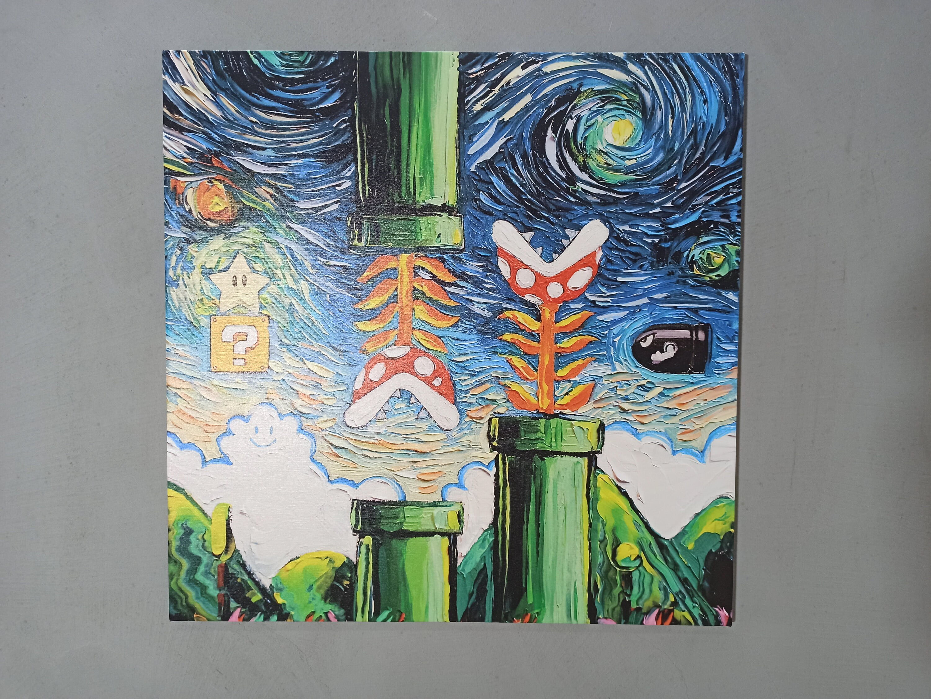 Super Mario World Wall Art, Modern Printed Canvas, Gaming Room Wall ...