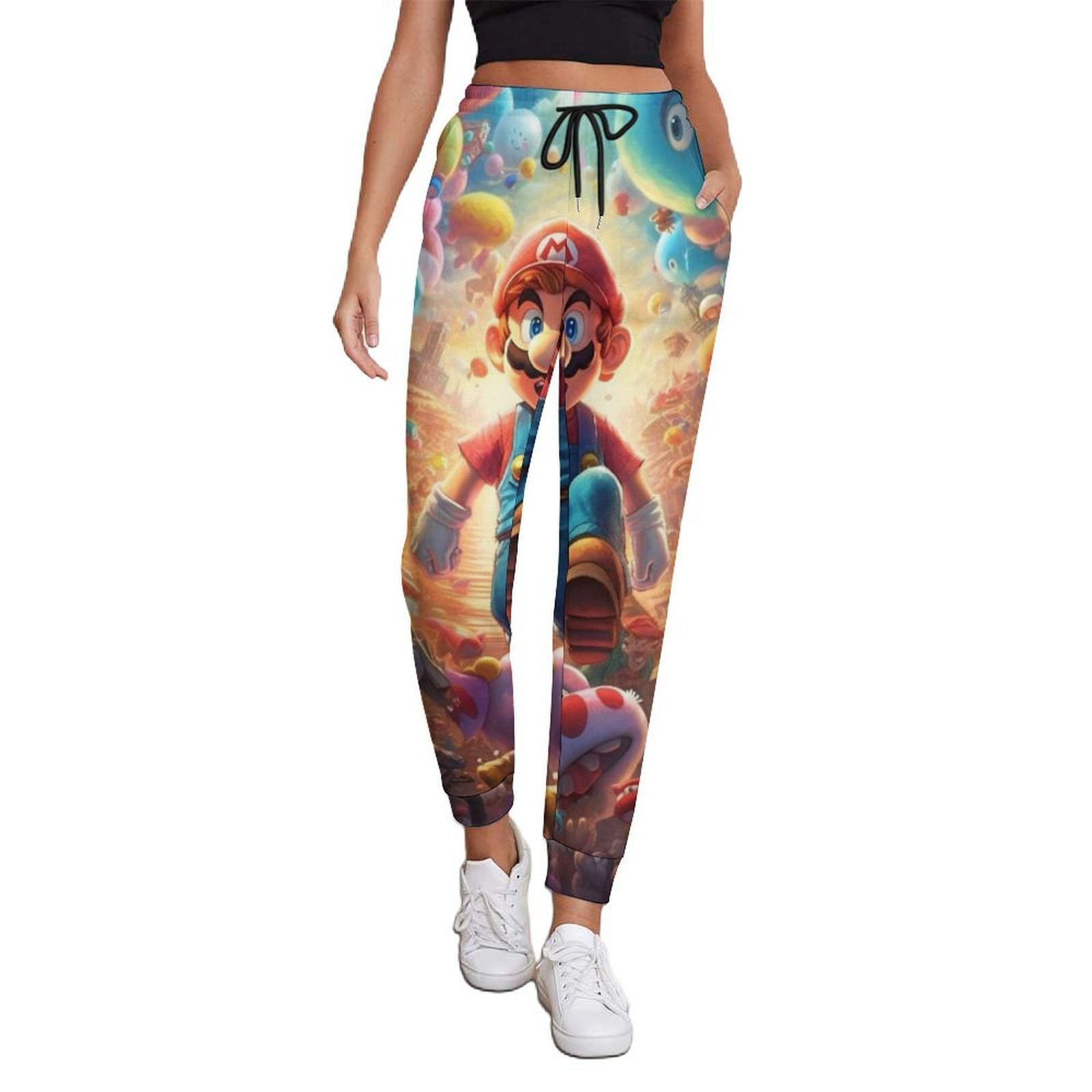 Super Mario World Womens Sweatpants Joggers Pants Trousers 3D Printing ...