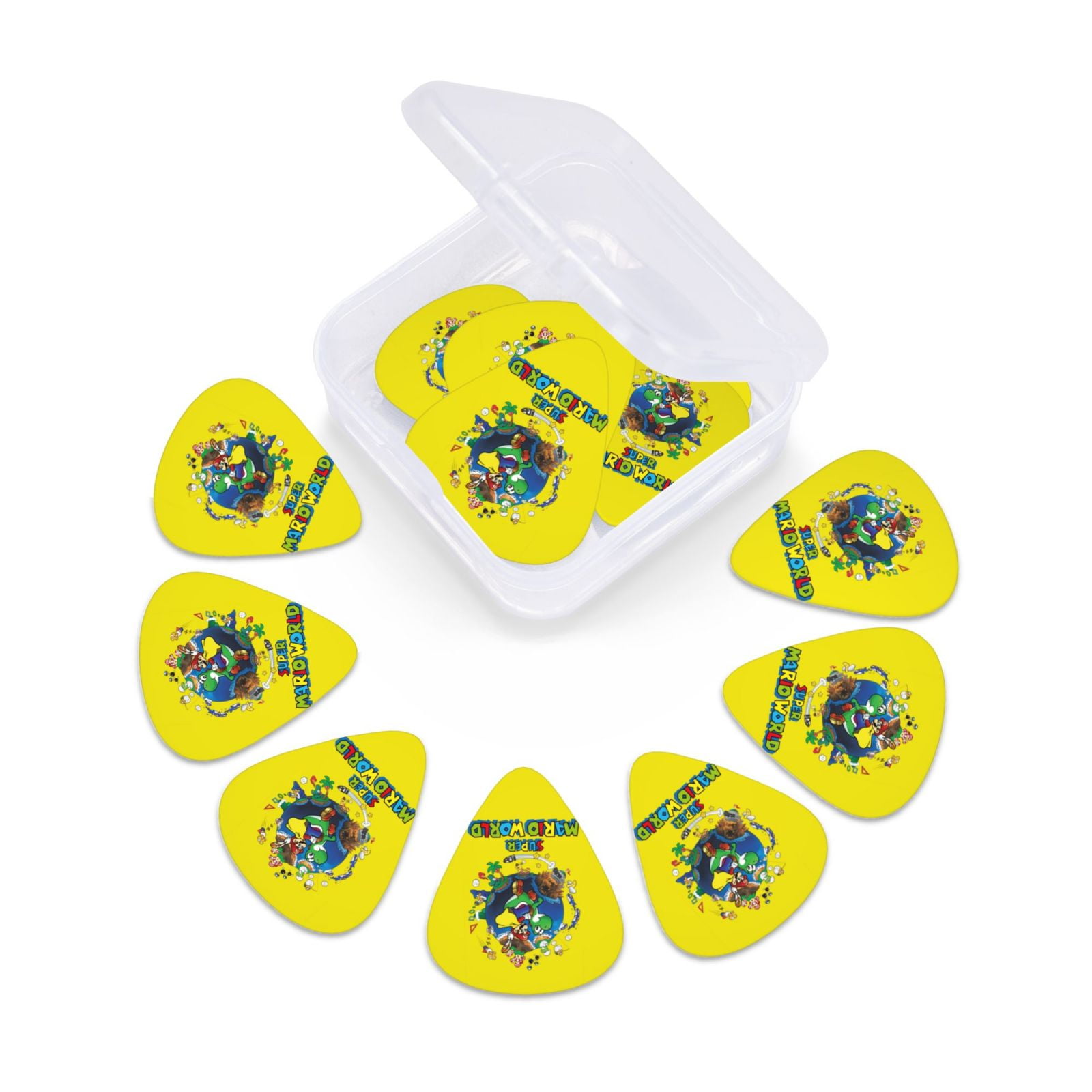 Super Mario World53 12 Piece Guitar Picks Set With Holder For Acoustic ...
