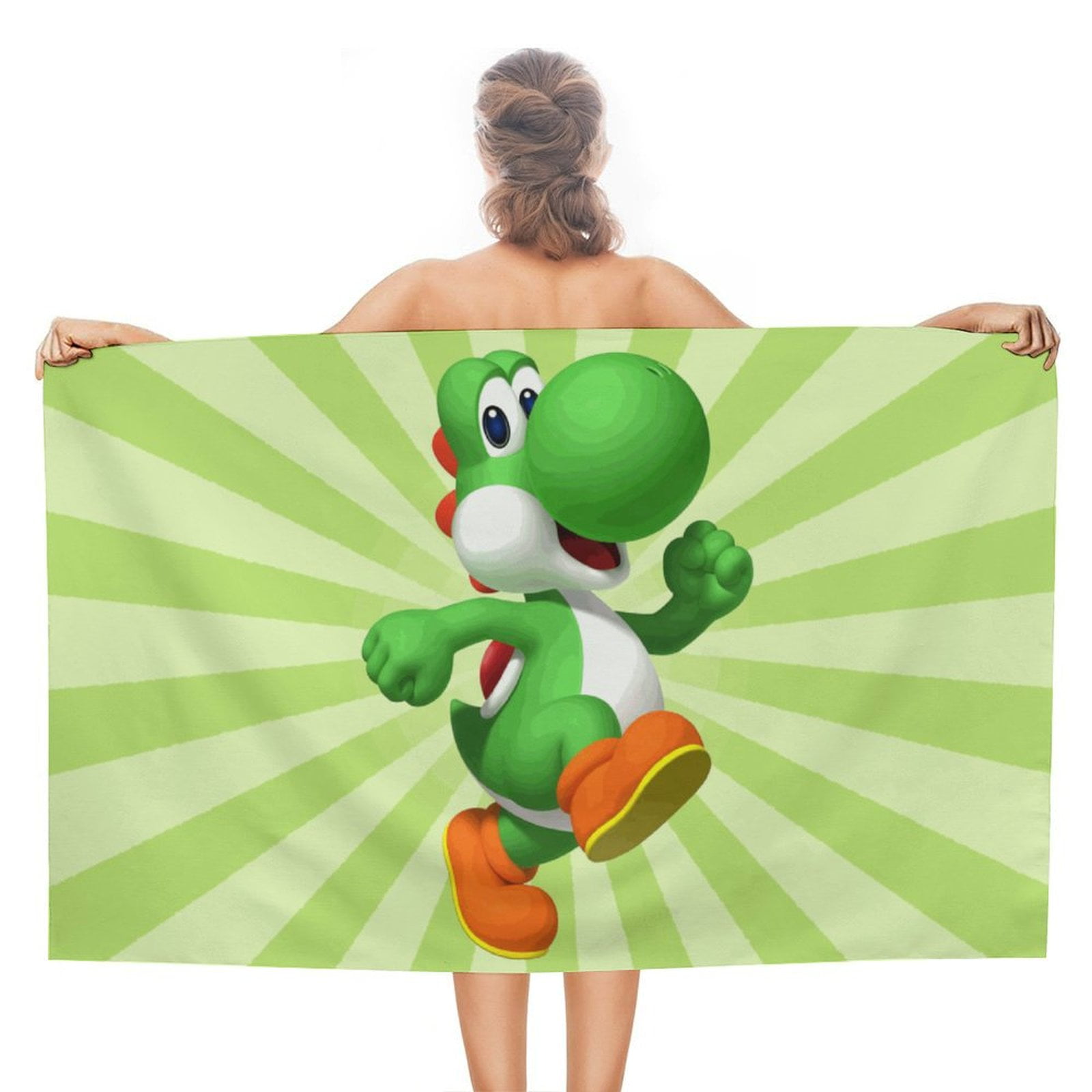 Super Mario Yoshi Bath Throw Towel Quick Dry Towel for Swimmers Sand ...