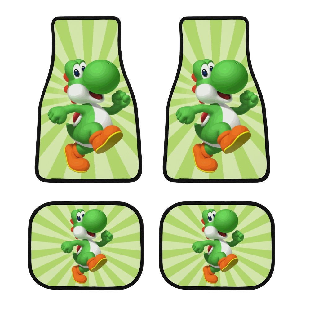 Super Mario Yoshi Car Floor Mats 4PC Set Anti Skid Vehicle Floor Mat ...