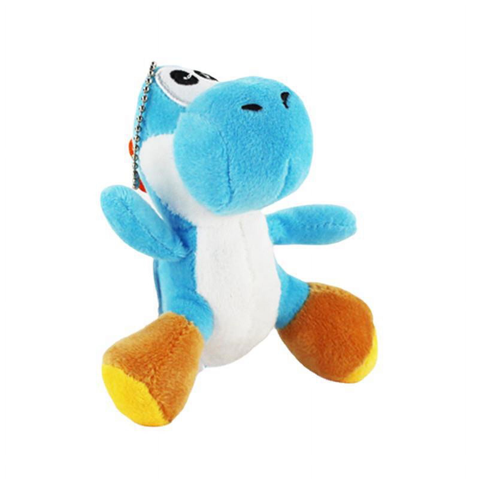 Super Mario Yoshi Dinosaur Plush Toy Doll Pendant Sky Blue Soft Stuffed ...