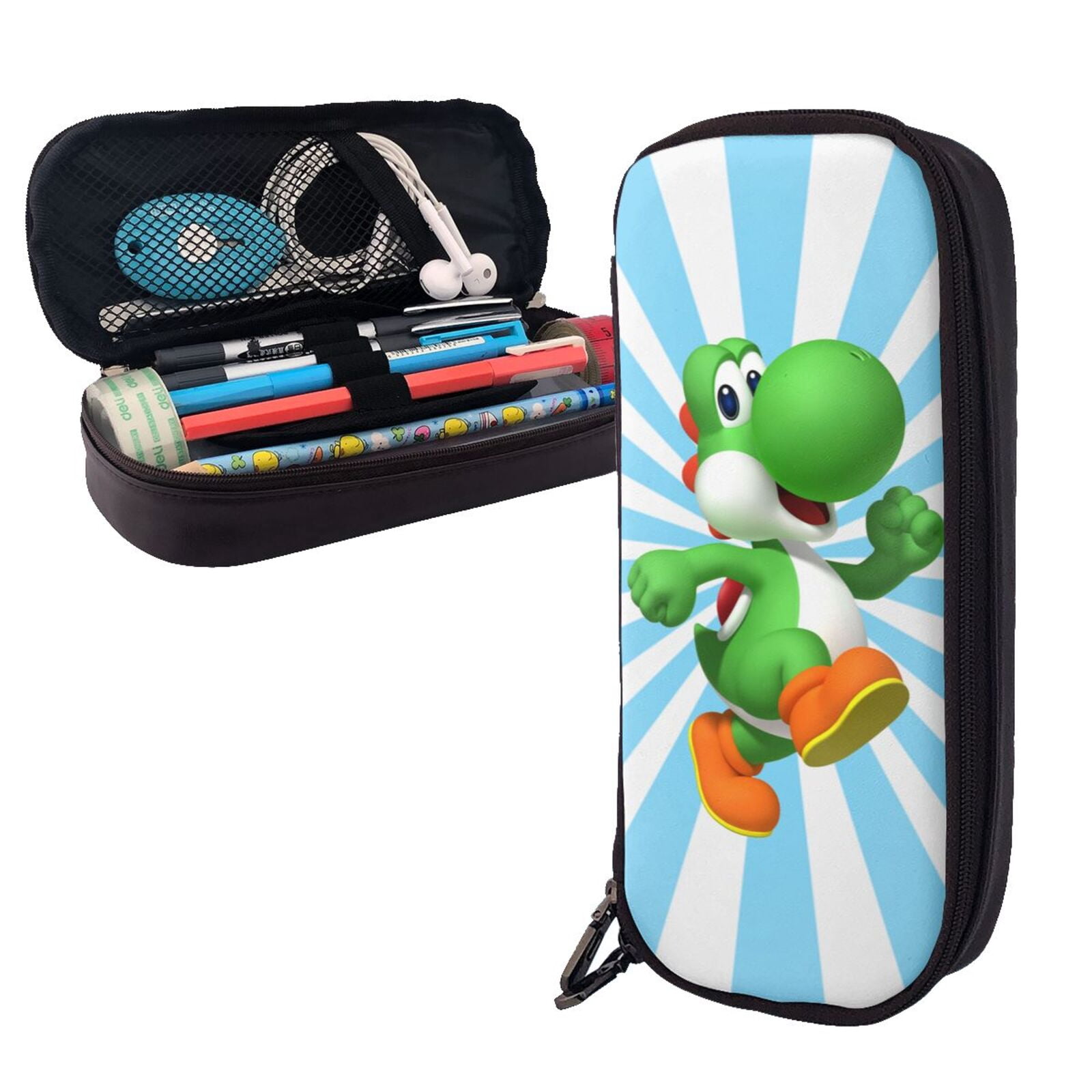 Super Mario Yoshi Pencil Case Cute Pencil Box With Zippers Pen Pouch ...