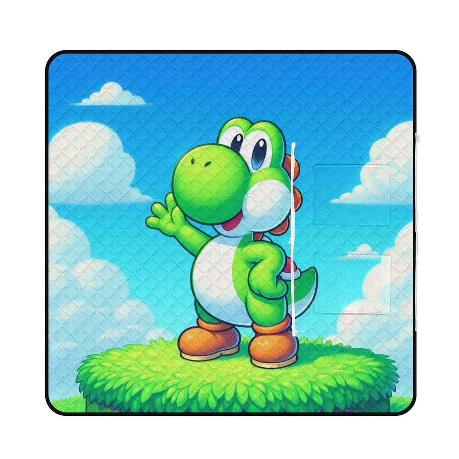 Super Mario Yoshi Picnic Blanket Outdoor Extra Large Picnic Mat 59"X59 ...