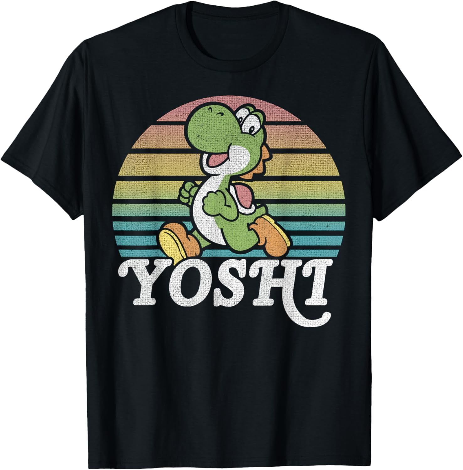 Super Mario Yoshi Retro Line Run Portrait T-Shirt - Walmart.com