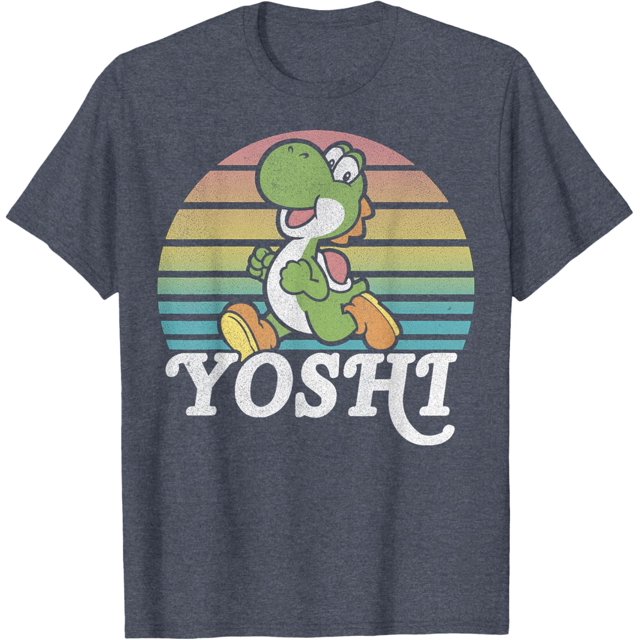 Super Mario Yoshi Retro Line Run Portrait T-Shirt - Walmart.com