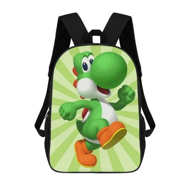 Super Mario Yoshi School Backpack Shoulder Bag 17 Inch Casual Daypack ...