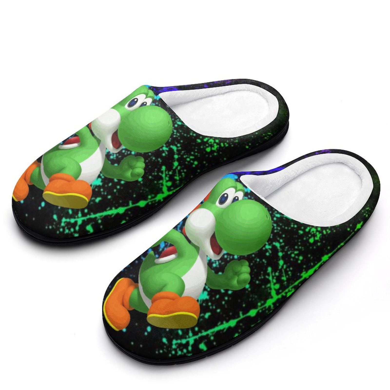 Super Mario Yoshi Slippers for Women Cotton Slippers Soft Printed House ...