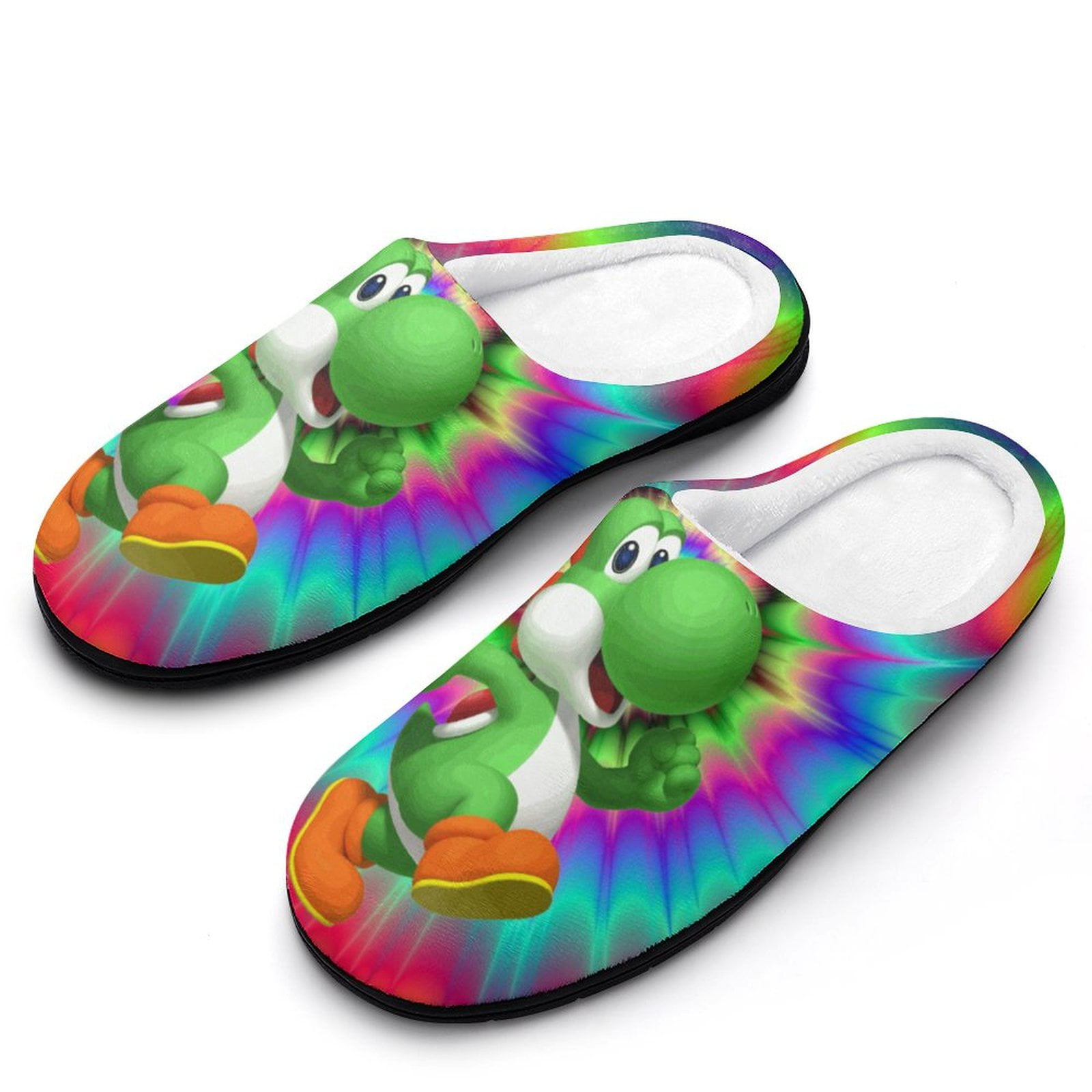 Super Mario Yoshi Slippers for Women Cotton Slippers Soft Printed House ...