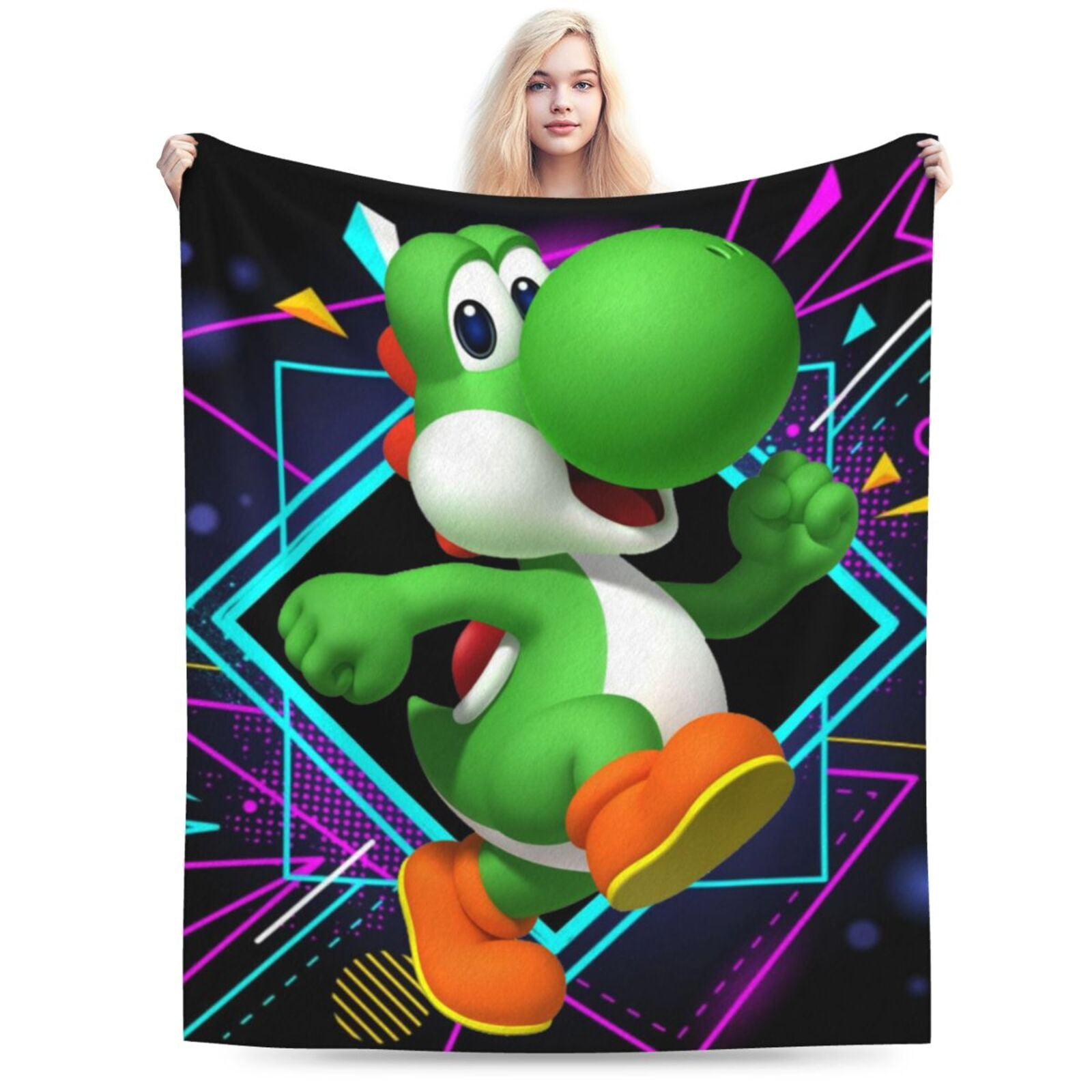Super Mario Yoshi Ultra-Soft Micro Fleece Blanket Plush Fuzzy Cozy Bed ...