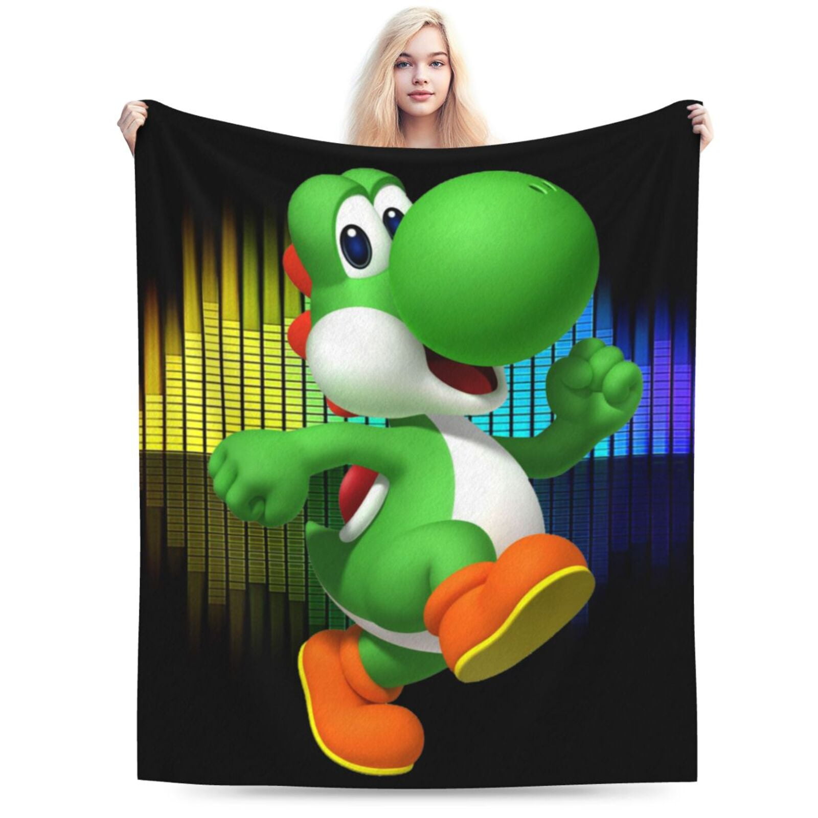 Super Mario Yoshi Ultra-Soft Micro Fleece Blanket Plush Fuzzy Cozy Bed ...