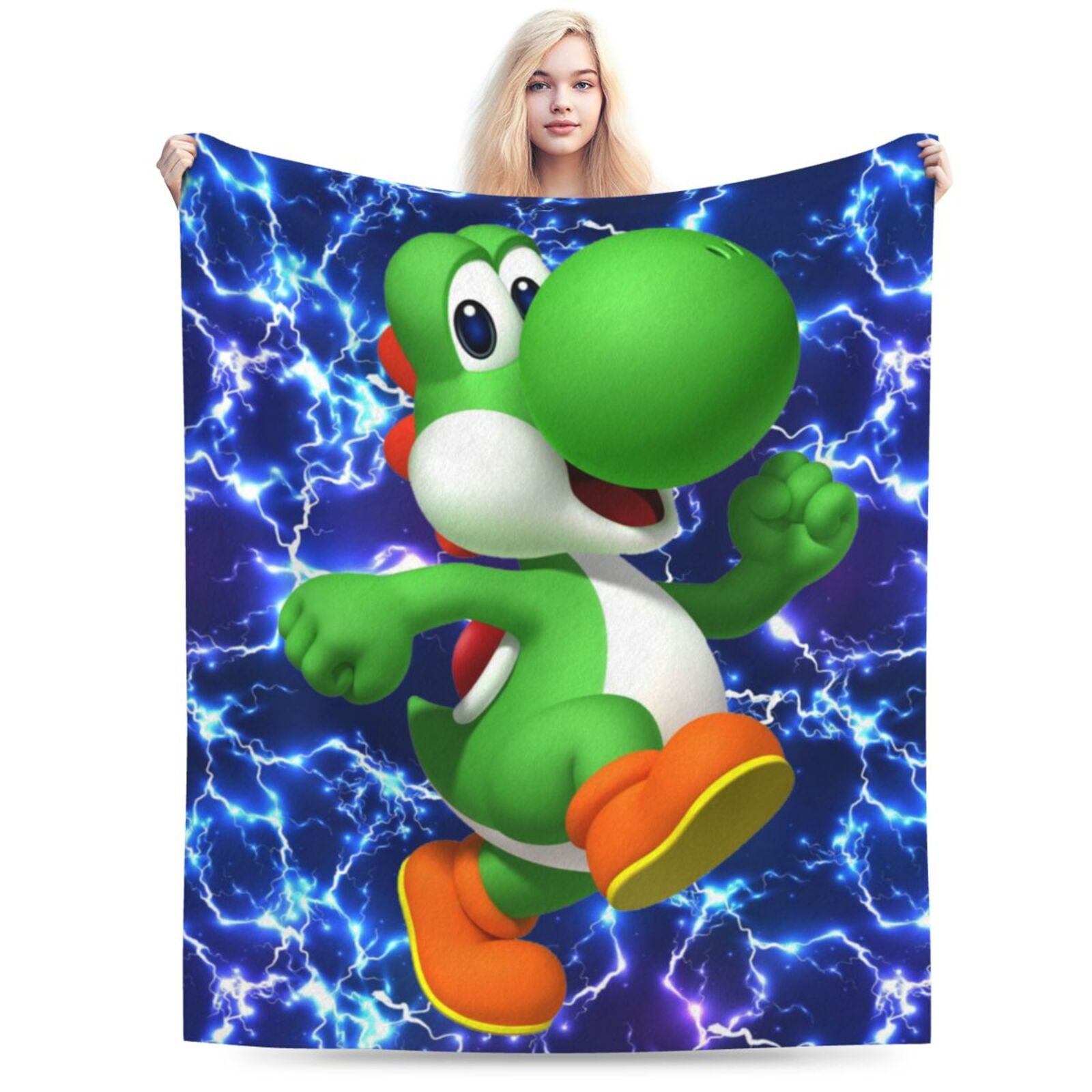 Super Mario Yoshi Ultra-Soft Micro Fleece Blanket Plush Fuzzy Cozy Bed ...