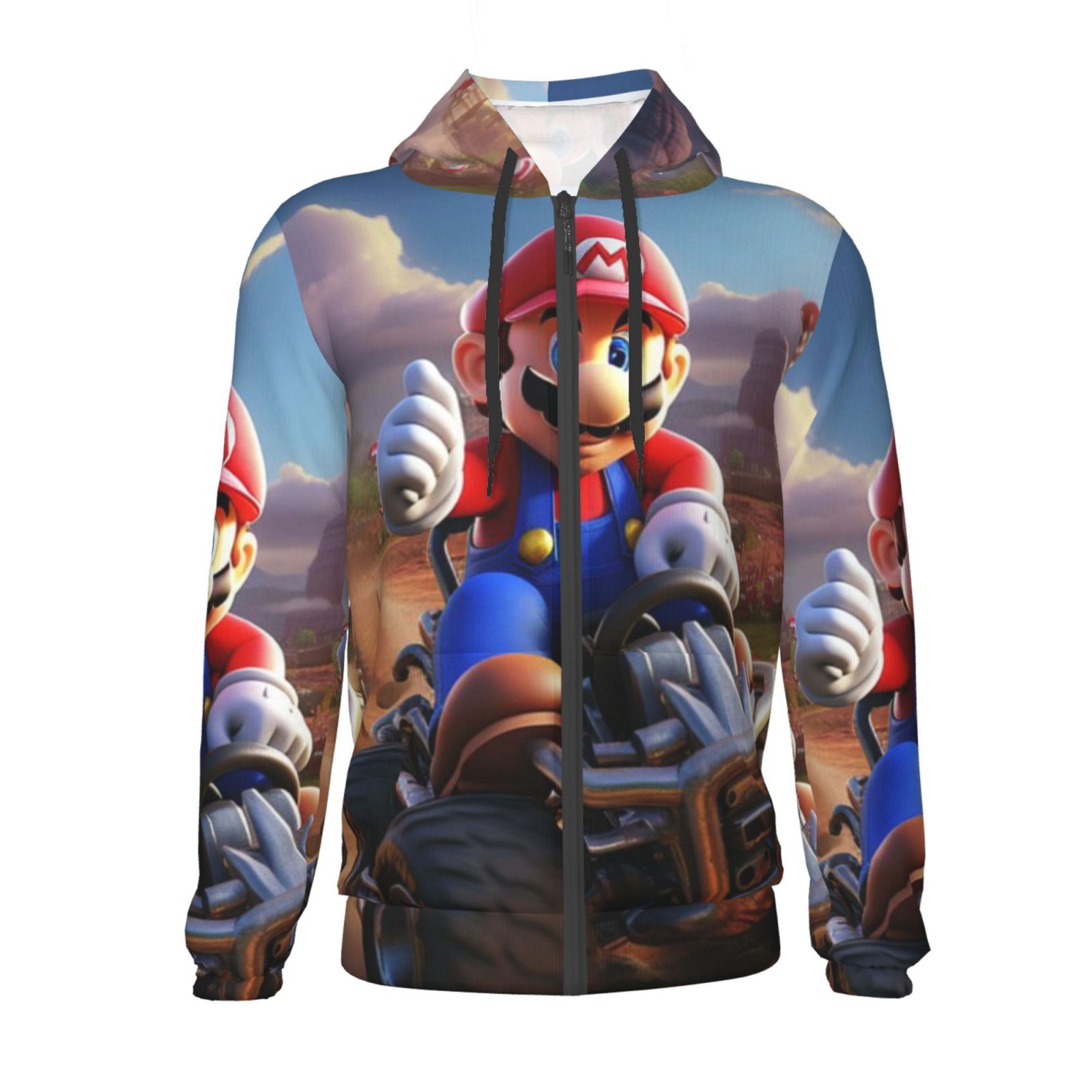 Super Mario Youth Hoodies Teenage Zipper Sweatshirt Winter Jackets 3D ...