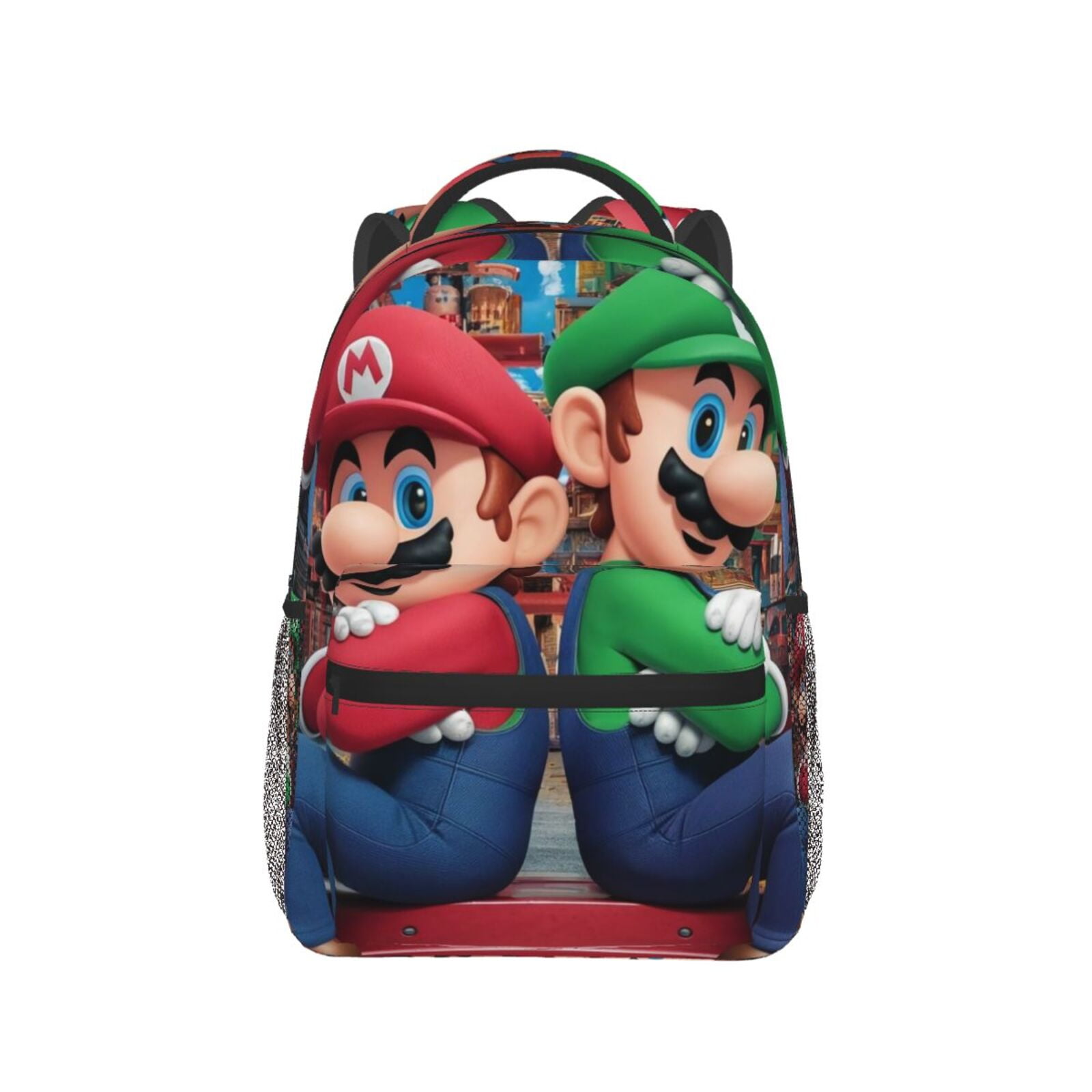 Super Mario and Luigi Backpack,Travel Backpack Polyester Canvas Casual ...