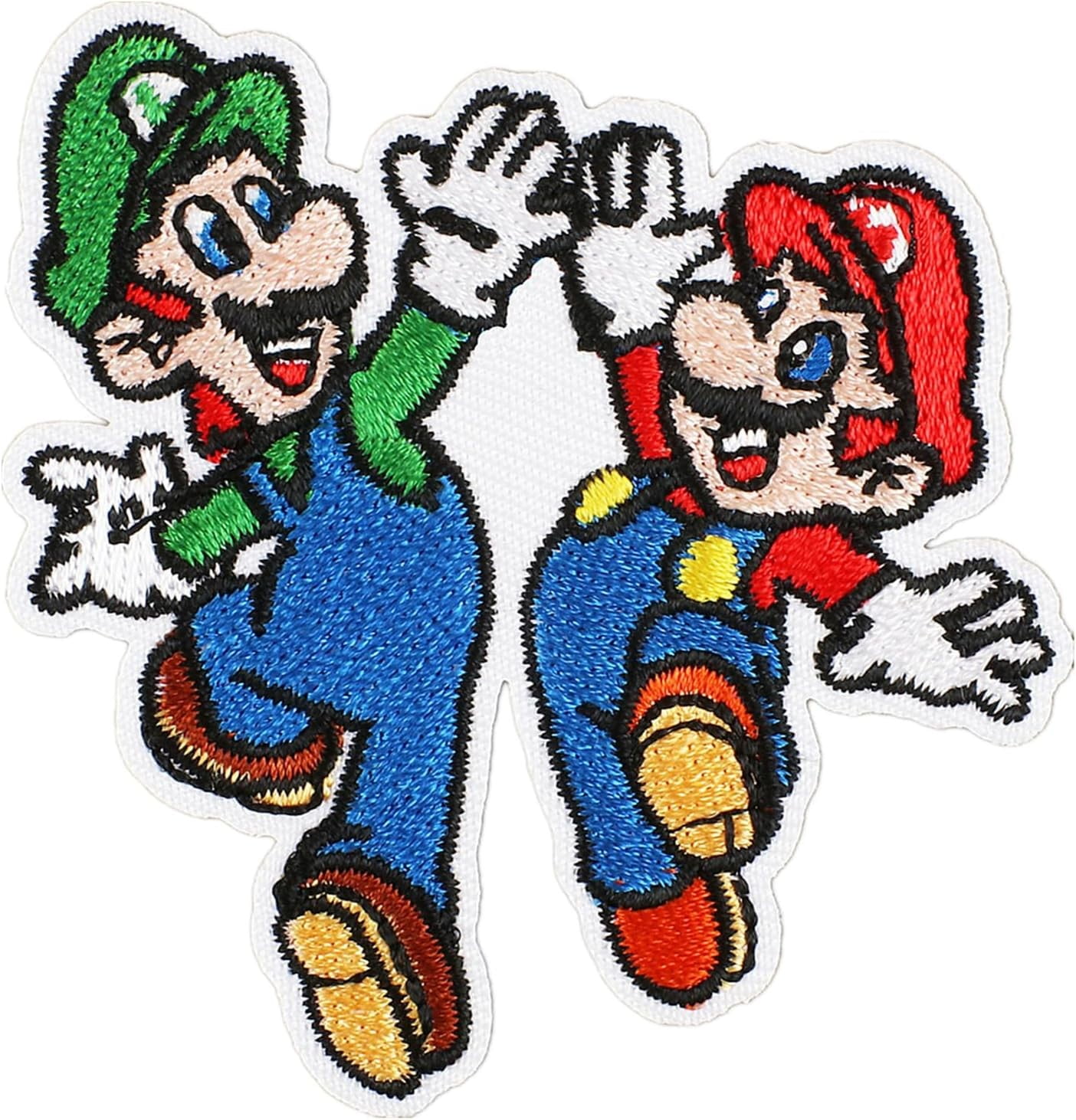 Super Mario and Luigi Jumping Characters 2.5 Inch Tall Iron on Patch ...