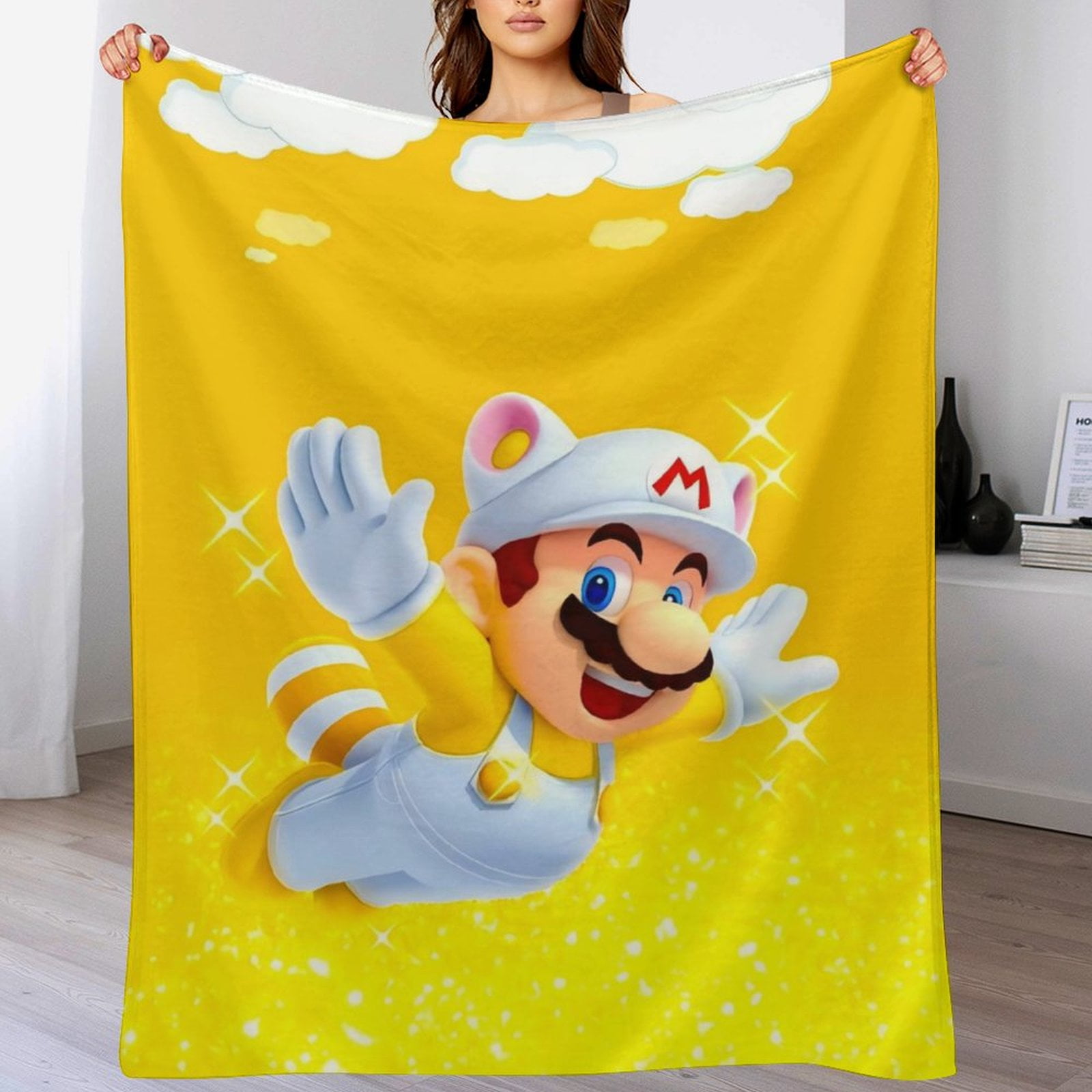 Super Mario blanket sofa throw soft and comfortable flannel blanket 55 ...