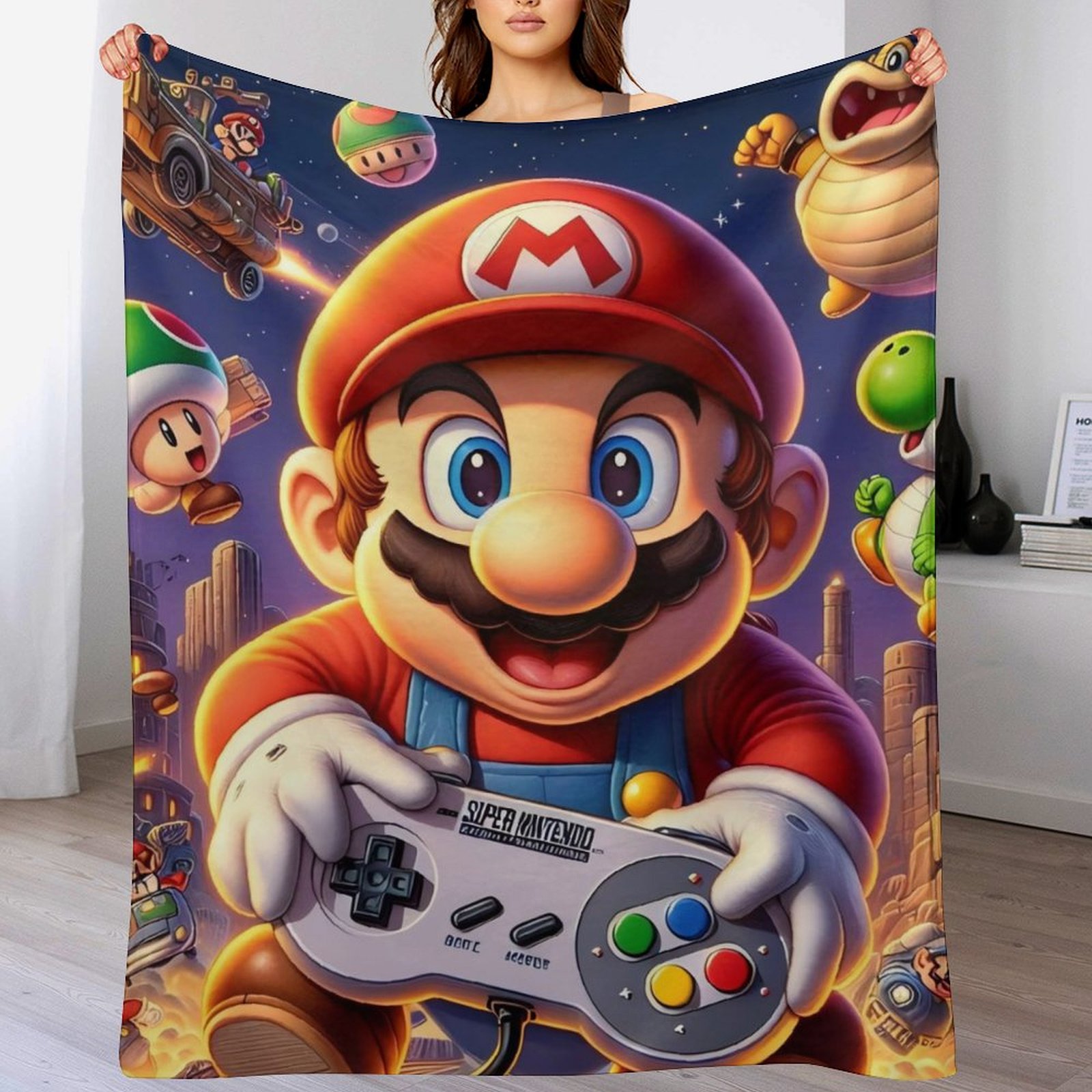 Super Mario blanket sofa throw soft and comfortable flannel blanket 55 ...