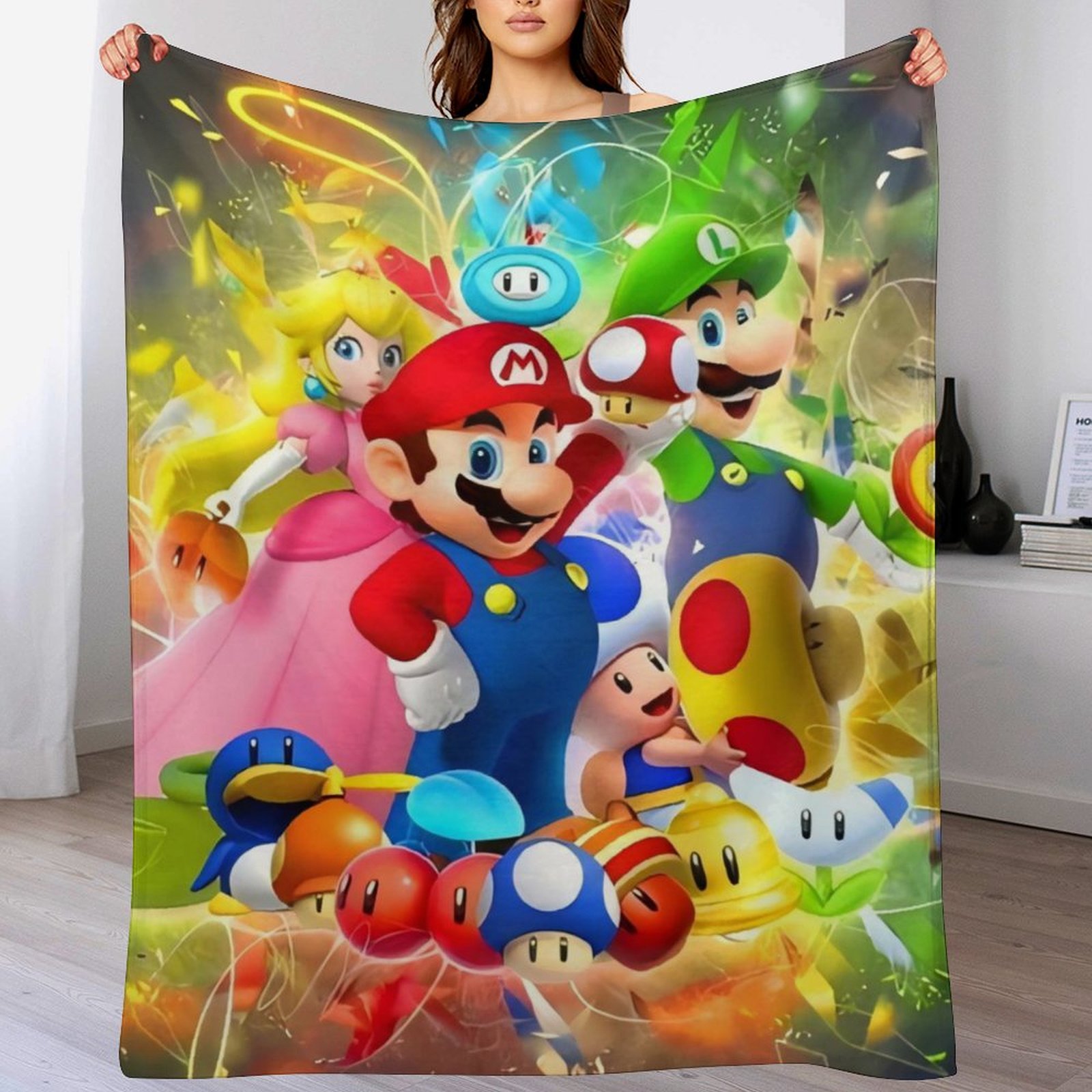 Super Mario blanket soft sofa blanket travel rest blanket suitable for ...