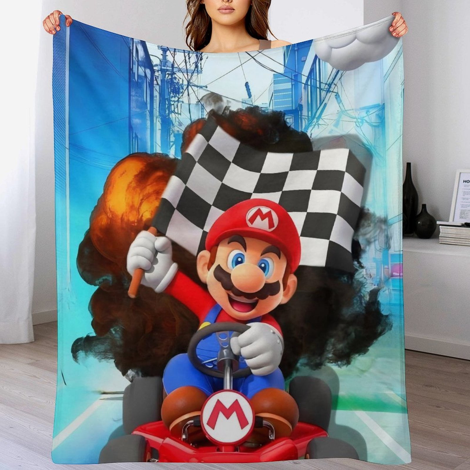 Super Mario blanket soft sofa blanket travel rest blanket suitable for ...