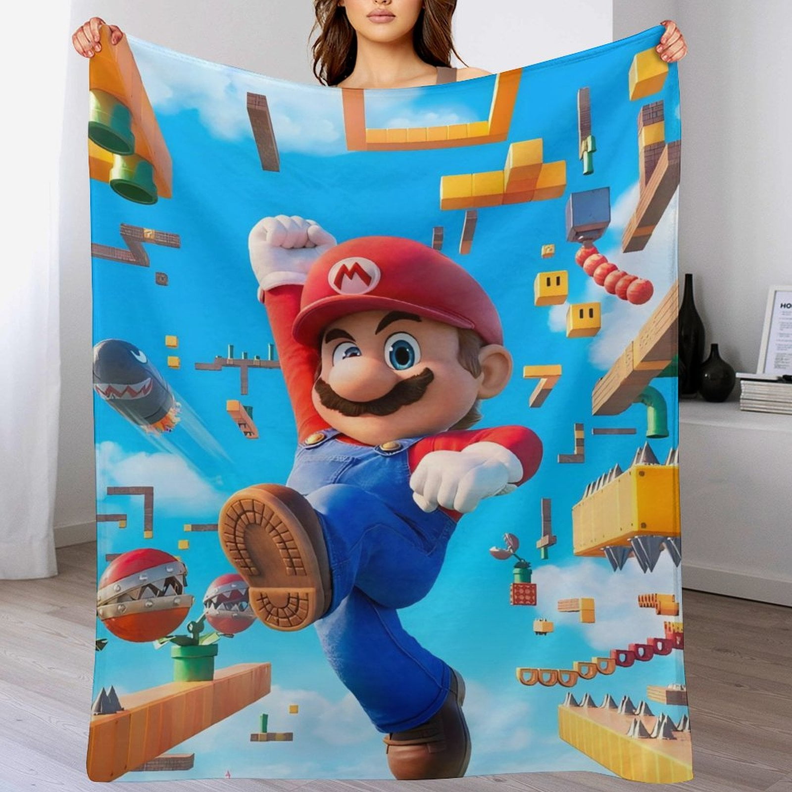 Super Mario blanket soft sofa blanket travel rest blanket suitable for ...