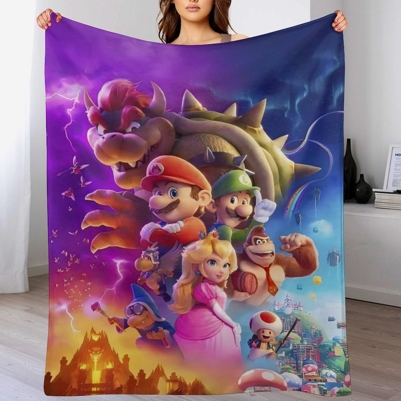 Super Mario blanket soft sofa blanket travel rest blanket suitable for ...