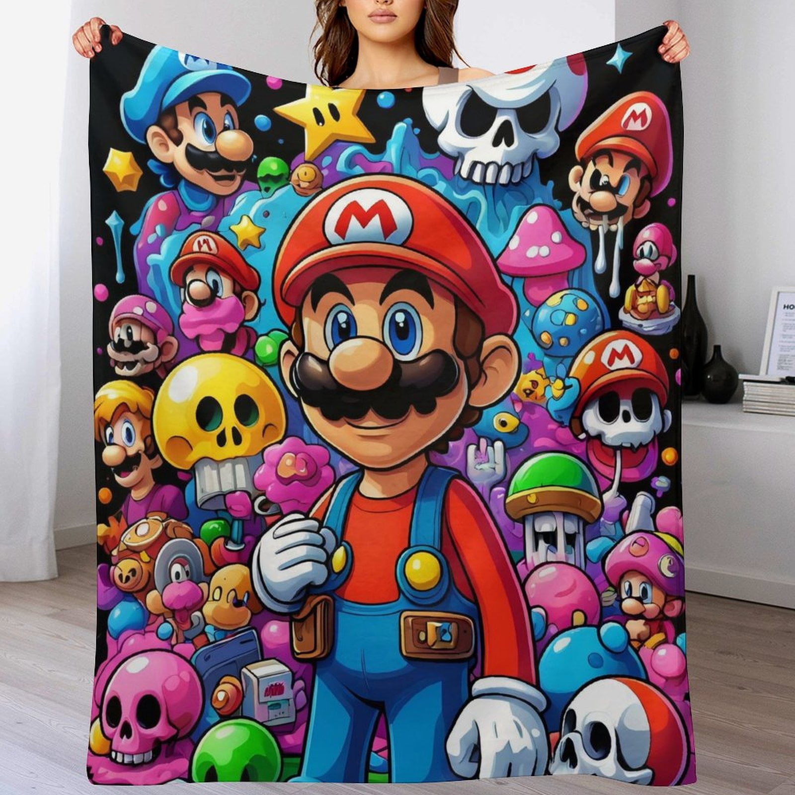 Super Mario blanket soft sofa blanket travel rest blanket suitable for ...