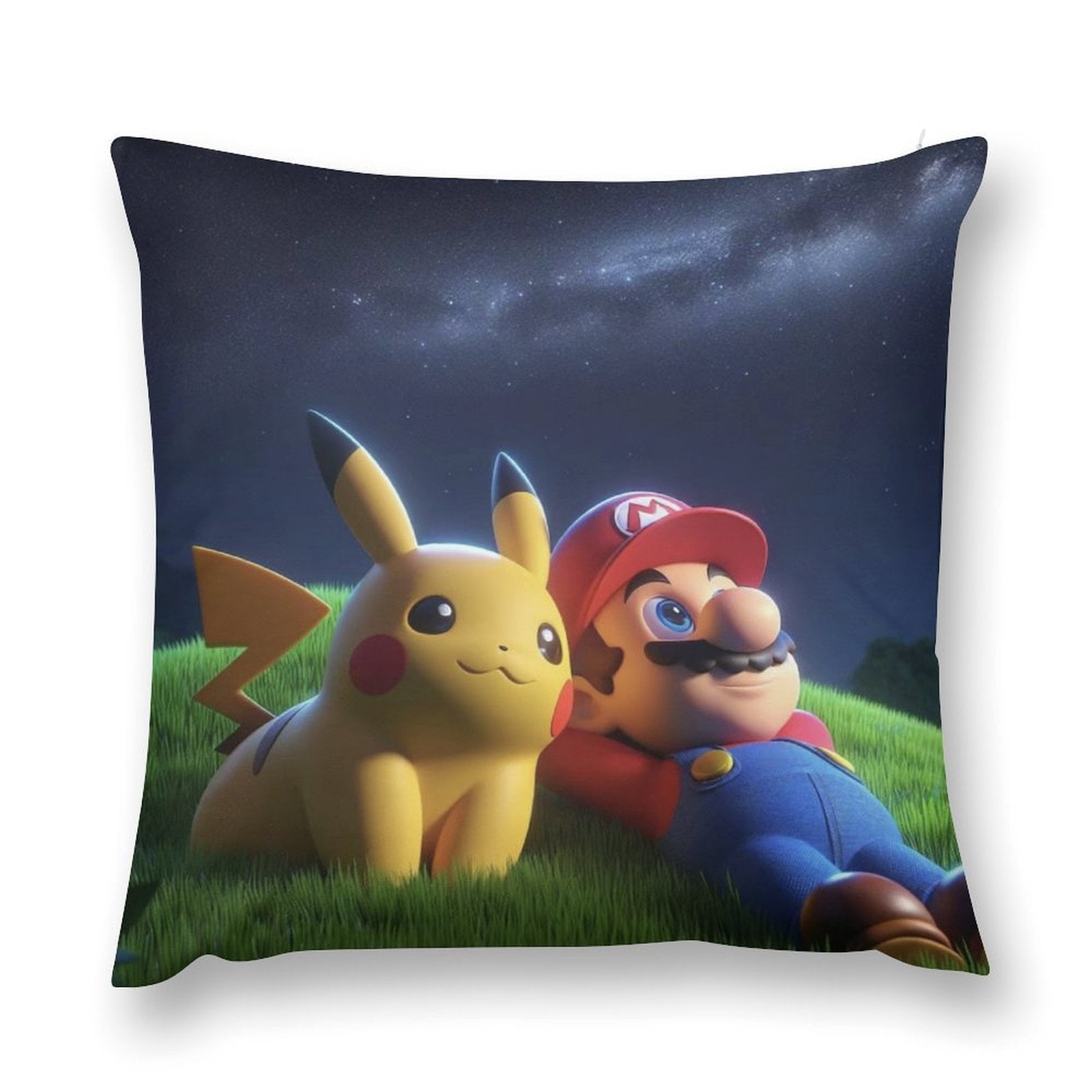 Super Mario cartoon sofapillowcasesoft hug pillowcase 2 PCS16 "x16 ...