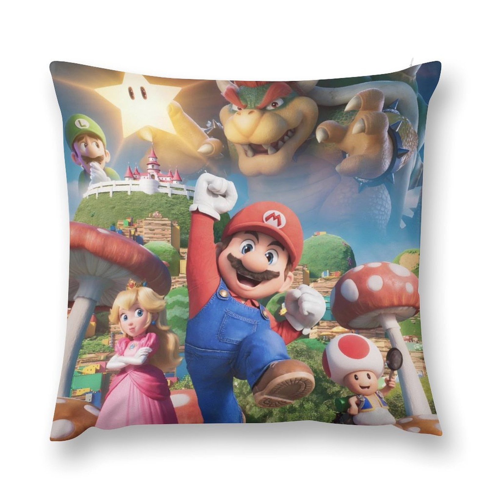 Super Mario cartoon sofapillowcasesoft hug pillowcase 2 PCS24 "x24 ...