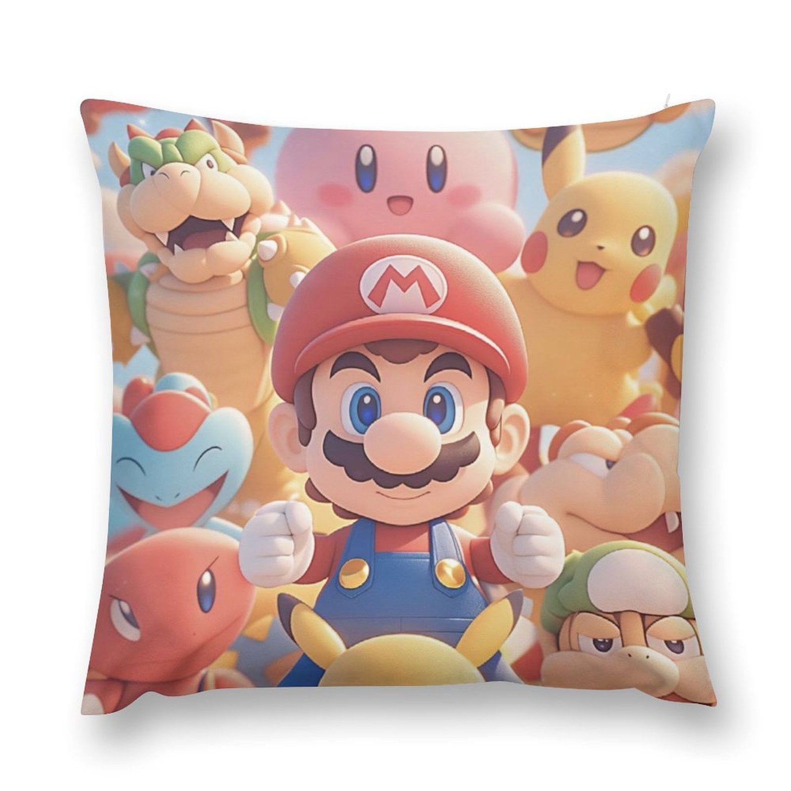 Super Mario cartoon sofapillowcasesoft hug pillowcase 2 PCS26 "x26 ...