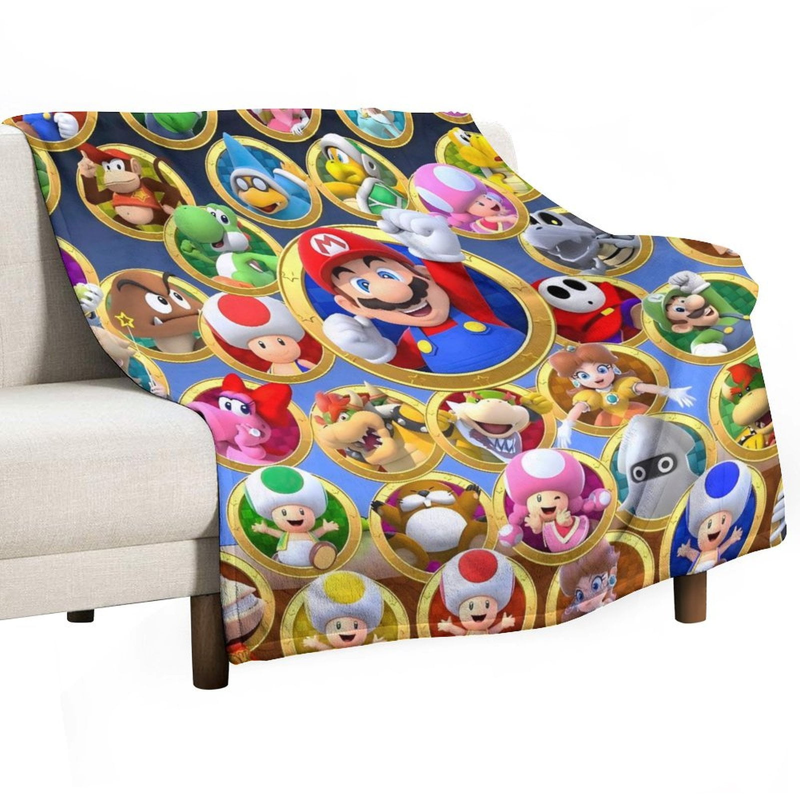 Super Mario funny blanket sofa cover blanket home decoration bed throw ...