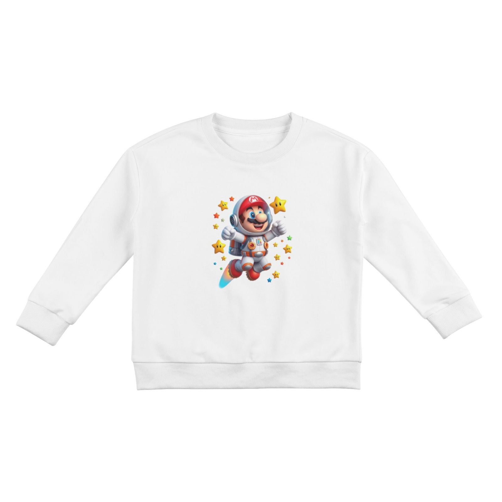 Super Mario kids Graphic Crew Neck Sweatshirt Long Sleeve Pullover Tops ...
