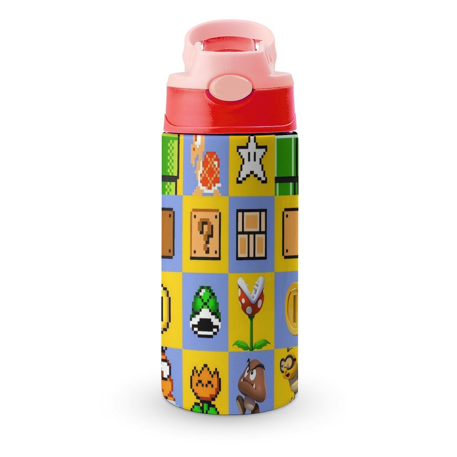 Super Mario kids stainless steel water cup with straw 350ml - Walmart.com