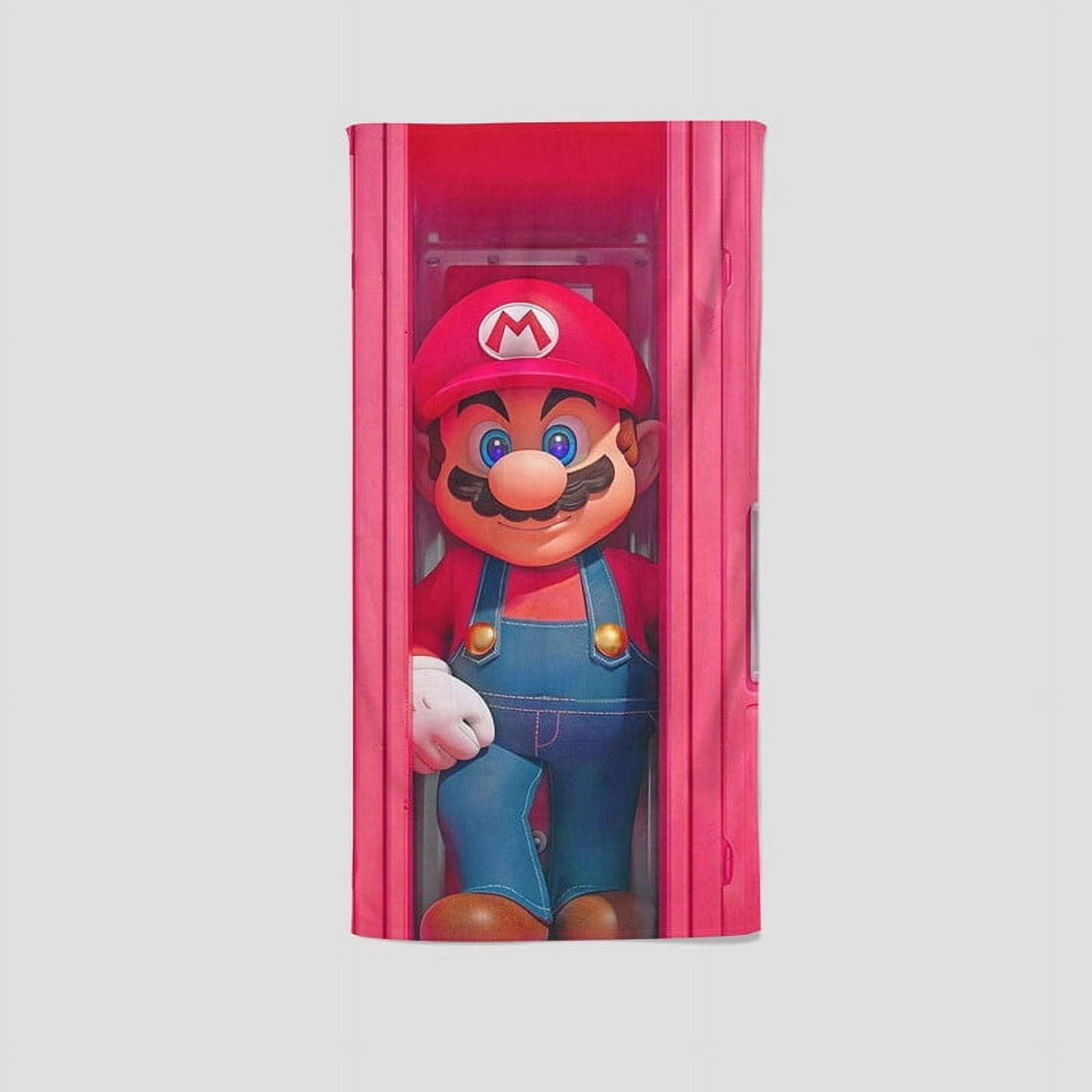 Super Mario's's single-sided towel, featuring a unique design, is a ...