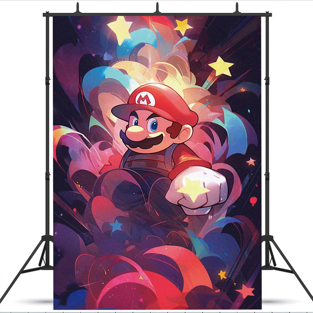 Super Mario school Poster Wall Decor Birthday Banner Backdrop ...