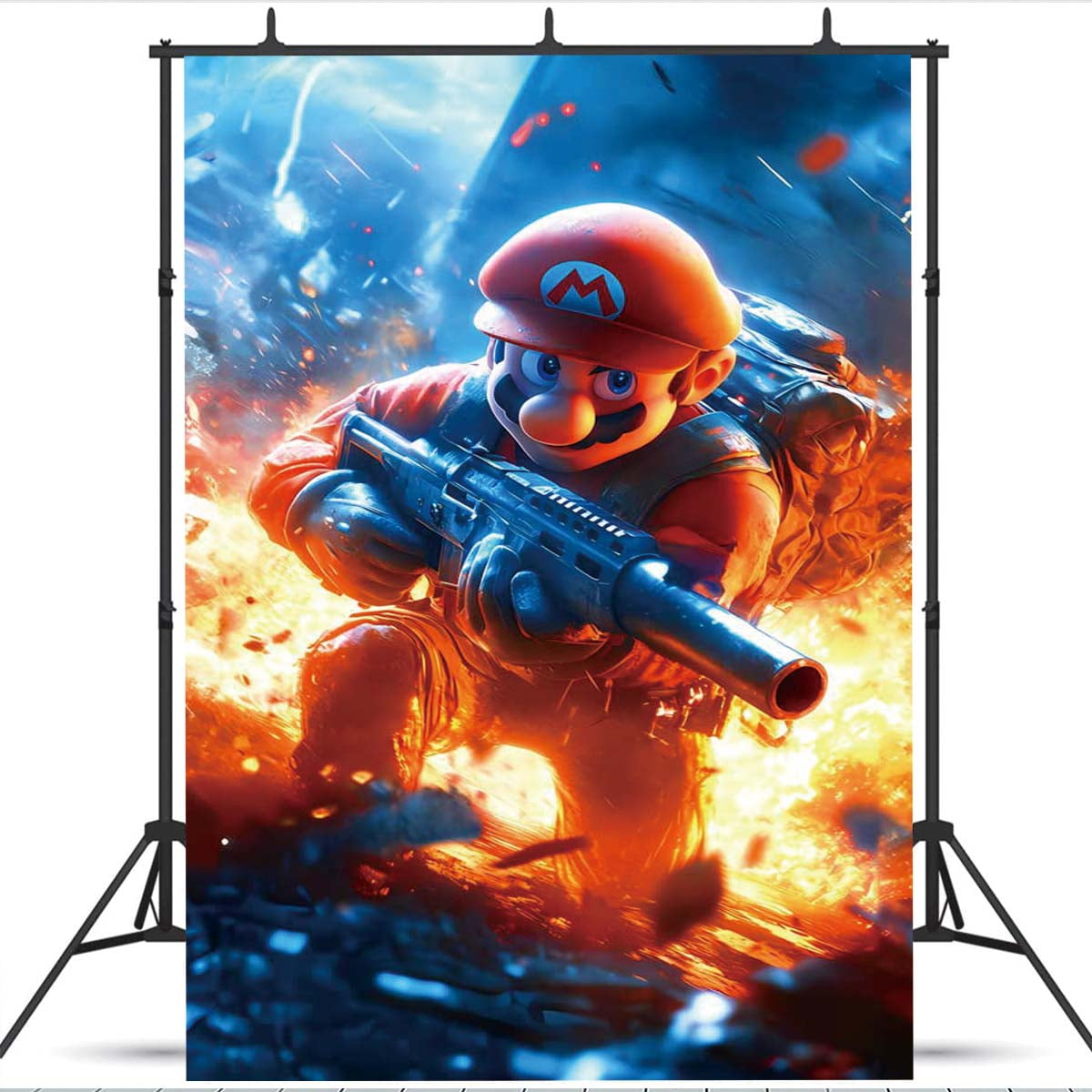 Super Mario school Taspestry Wall Decor Birthday Banner Backdrop ...