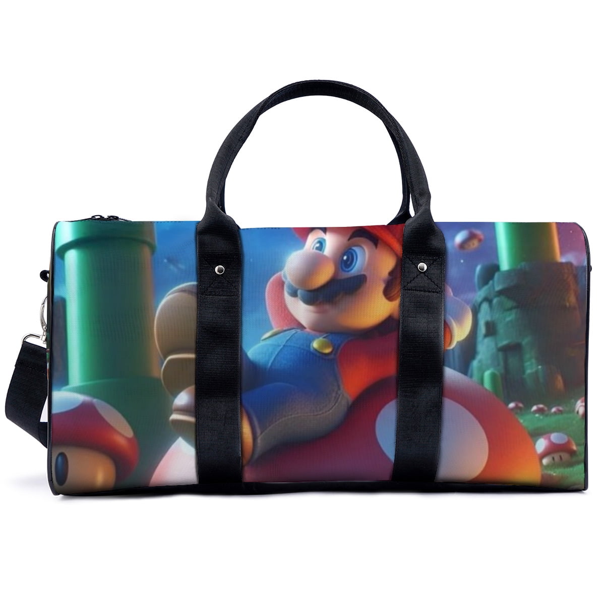 Super MarioCartoon Travel Luggage Bag with Shoulder Strap Tote ...
