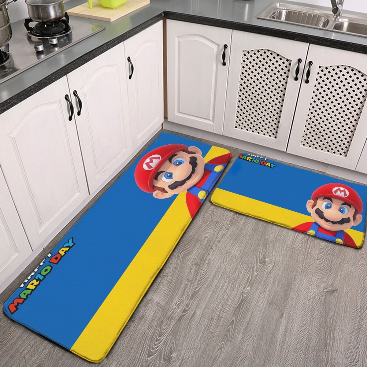 Super MarioKitchen Mats Set 2 Piece Decorative Rugs for Floor Mats ...