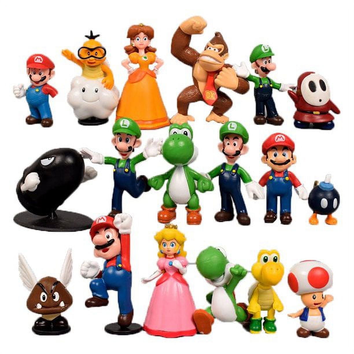 Super Mary Action Figures Dolls Kit Toys - Set of 18 Cartoon Mini ...