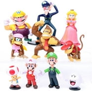 Super Mario Bros Collectible Action Figures 6pc Set - Peach, Toad ...