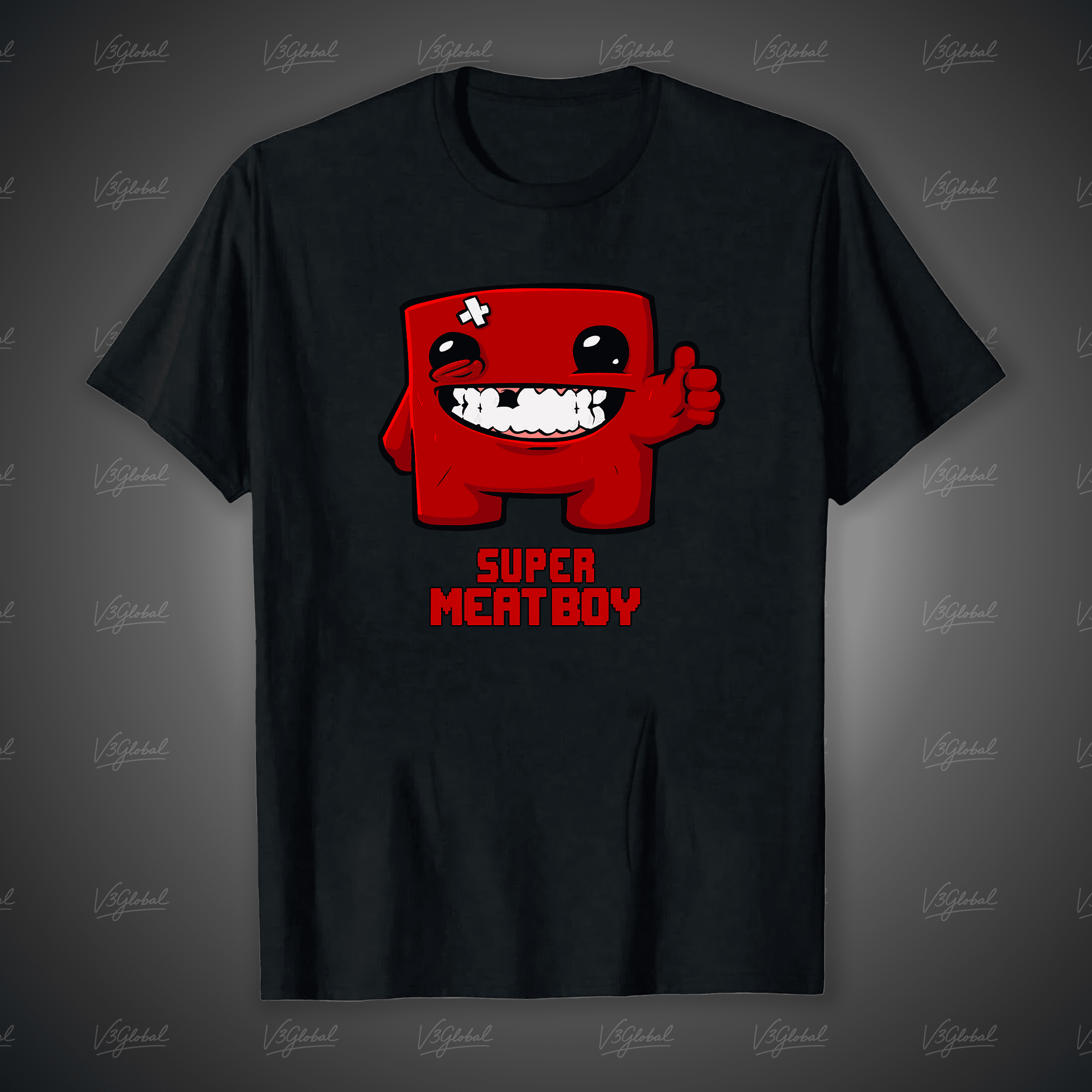 Super Meat Boy, a Classic Indie Video Game Platformer Fan Art Unisex T-Shirt, up to size 5XL ...