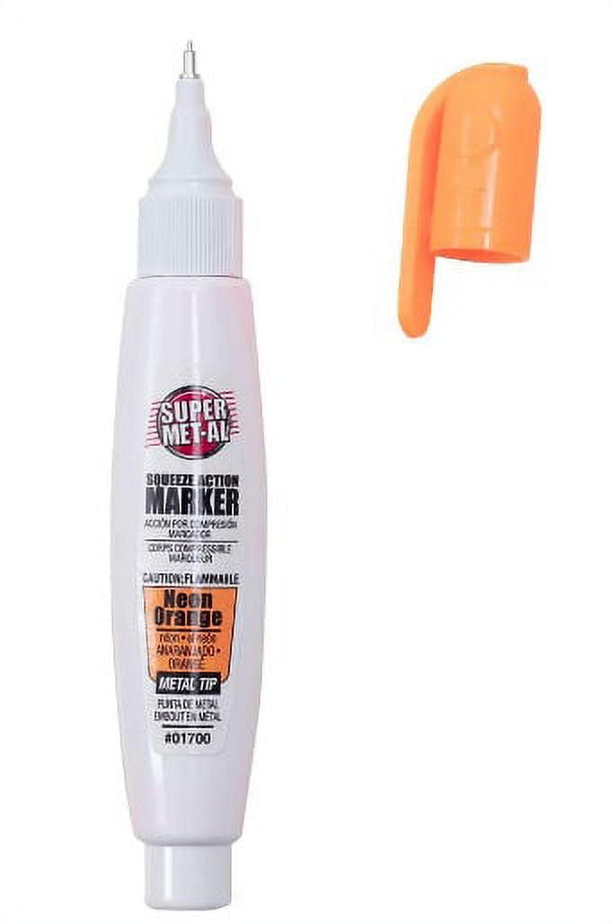 Super Met-Al 1296-1700 Squeeze Action Neon Orange Paint Marker ...