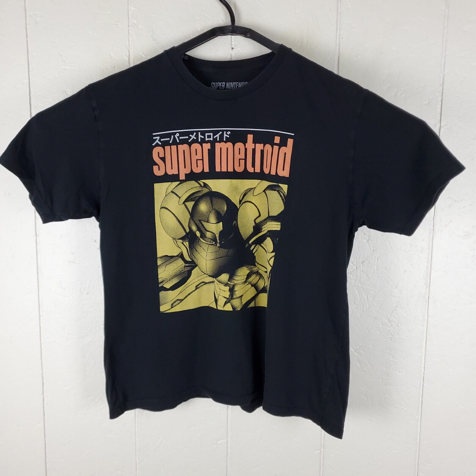 Super Metroid Shirt Mens Extra Large Black Crew Neck Short Sleeve ...