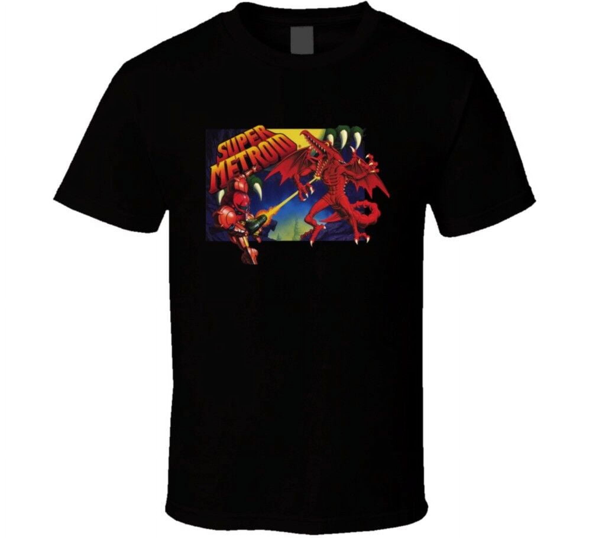 Super Metroid Snes Box Art Retro Video Game T Shirt - Walmart.com