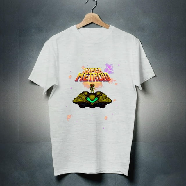 Super Metroid T Shirt Unisex Adult Funny Sizes Samus Aran Retro Nes