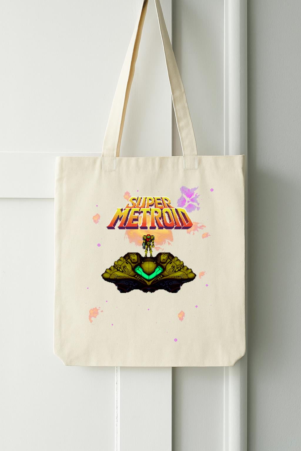 Super Metroid Tote Bag Adult Funny s Samus Aran Retro NES Space New ...