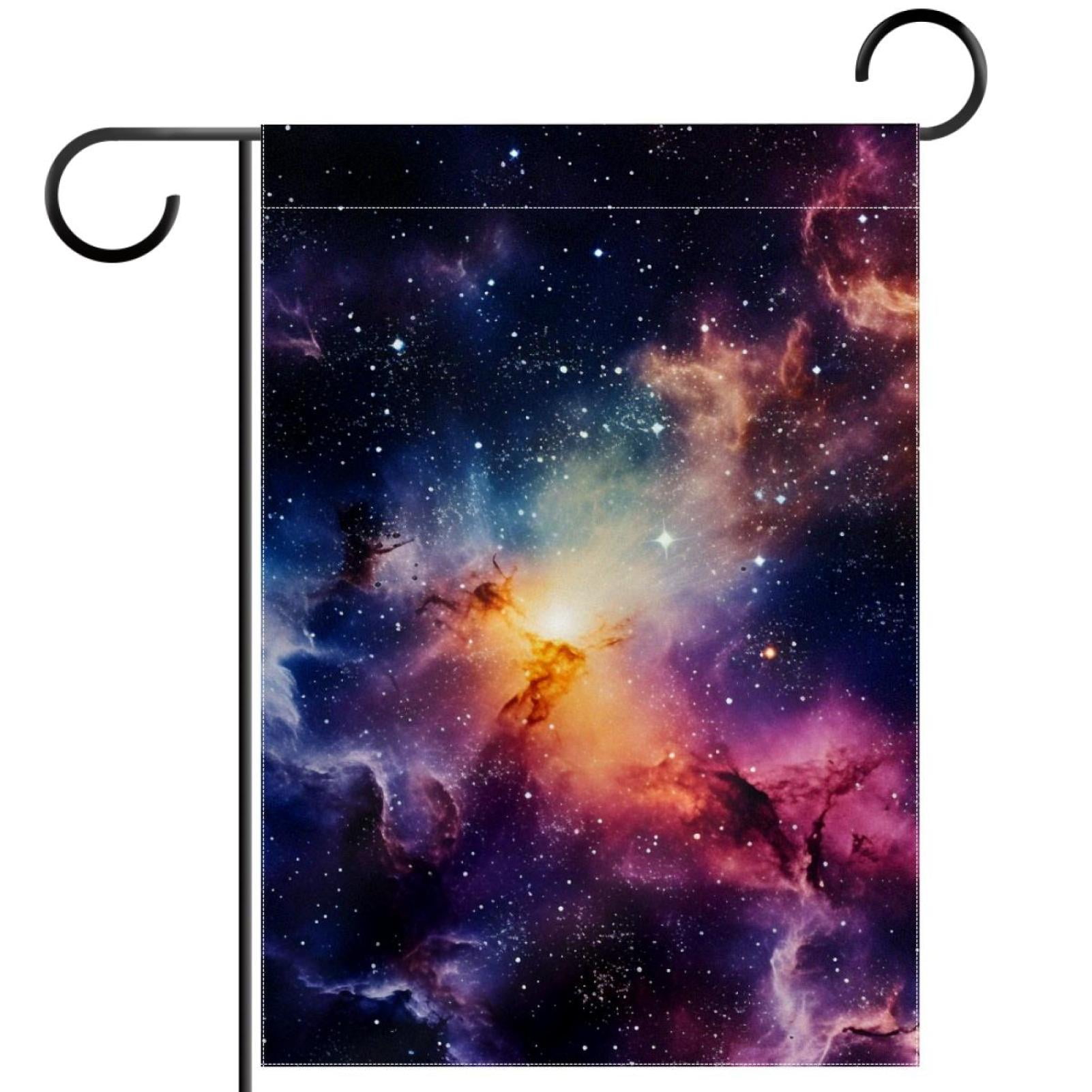 Super Milky Way Stars Garden Flag 12x18 Inch Double Sided Outdoor Yard ...